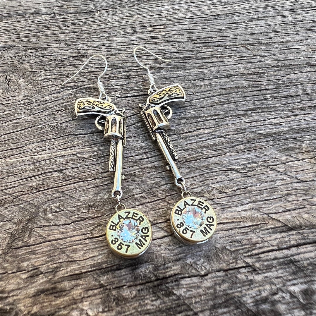Bullets N Bling Signature Revolver Bullet Earrings - Etsy