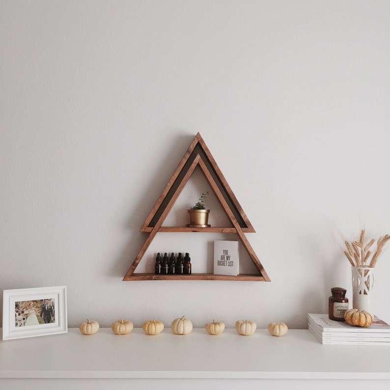The Original Stacked Triangle Shelf. Geometric Shelf. Modern | Etsy