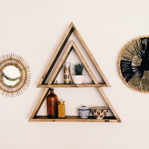 The Original Stacked Triangle Shelf. Geometric Shelf. Modern Shelf ...