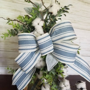 Lantern Swag, Cotton Boll Swag, Farmhouse Lantern Swag, Light Blue and ...