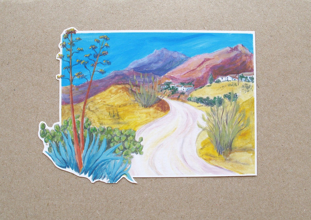Note Cards, the Long Walk, Art Card, Oil Painting Print, Eco Friendly ...