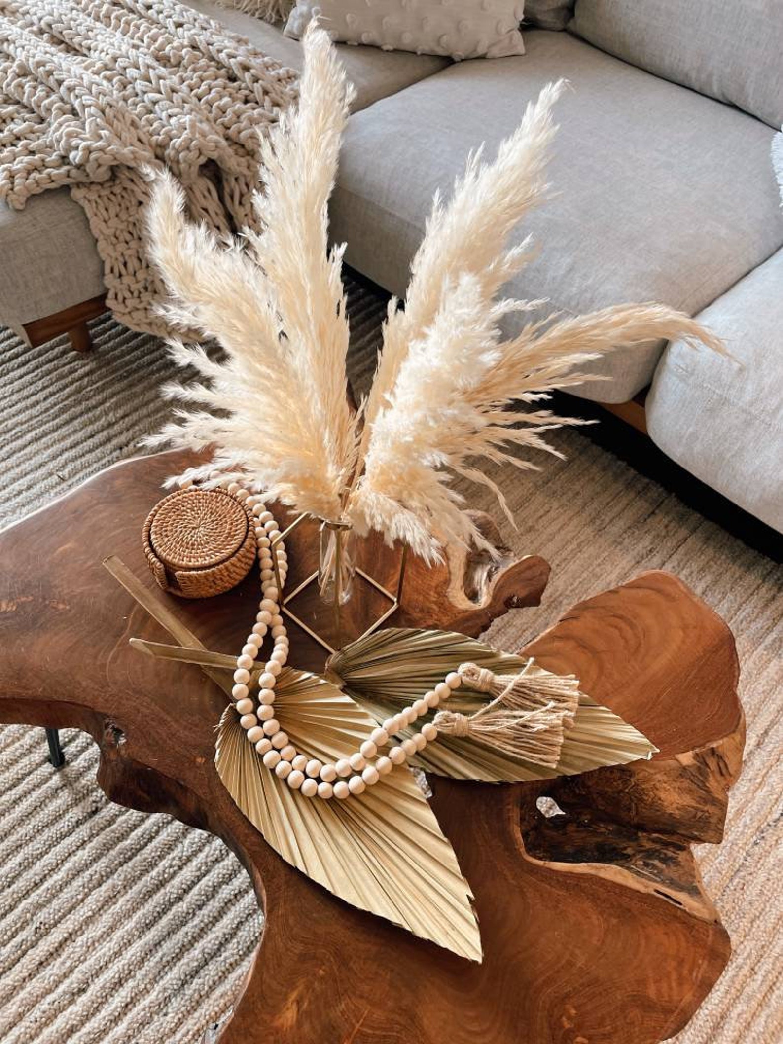 Woven Seagrass Coasters Set of 6 Rattan Decor Wicker - Etsy