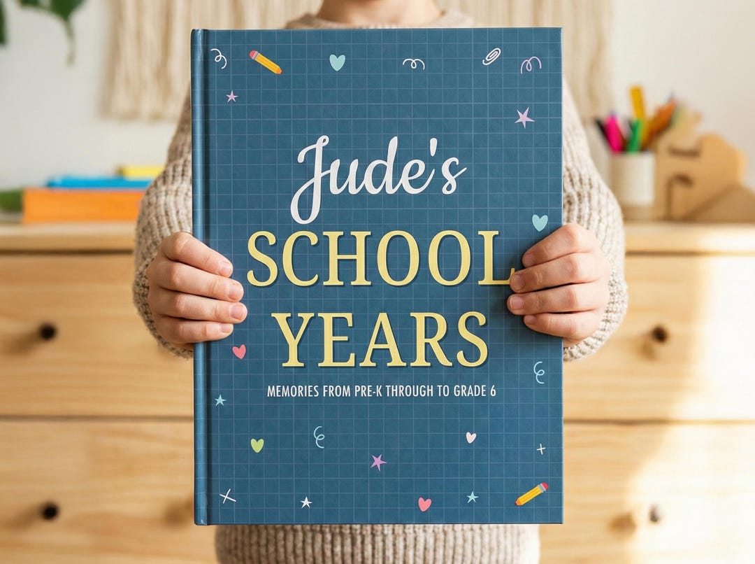 Personalized My School Years Memory Book, Preschool - 12th Grade ...