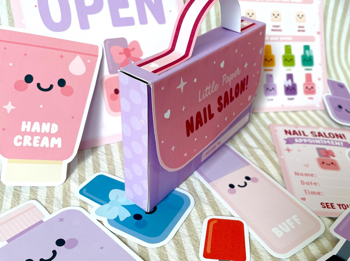 Printable Nail Salon Pretend Play Kit: Kids Role Play (digital PDF) - Etsy