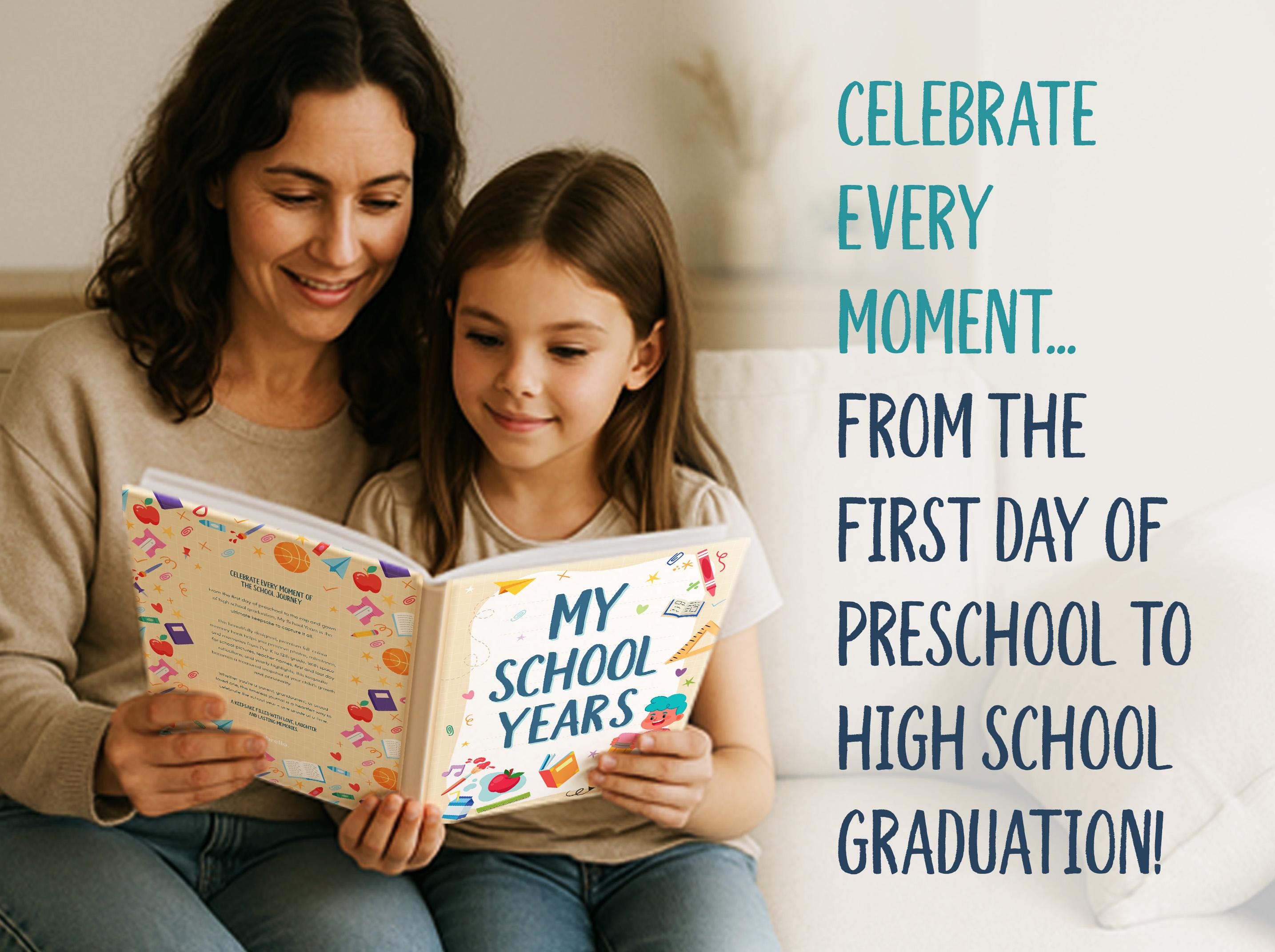 My School Years Memory Book – Full Colour, Pre-k to 12th Grade Keepsake ...