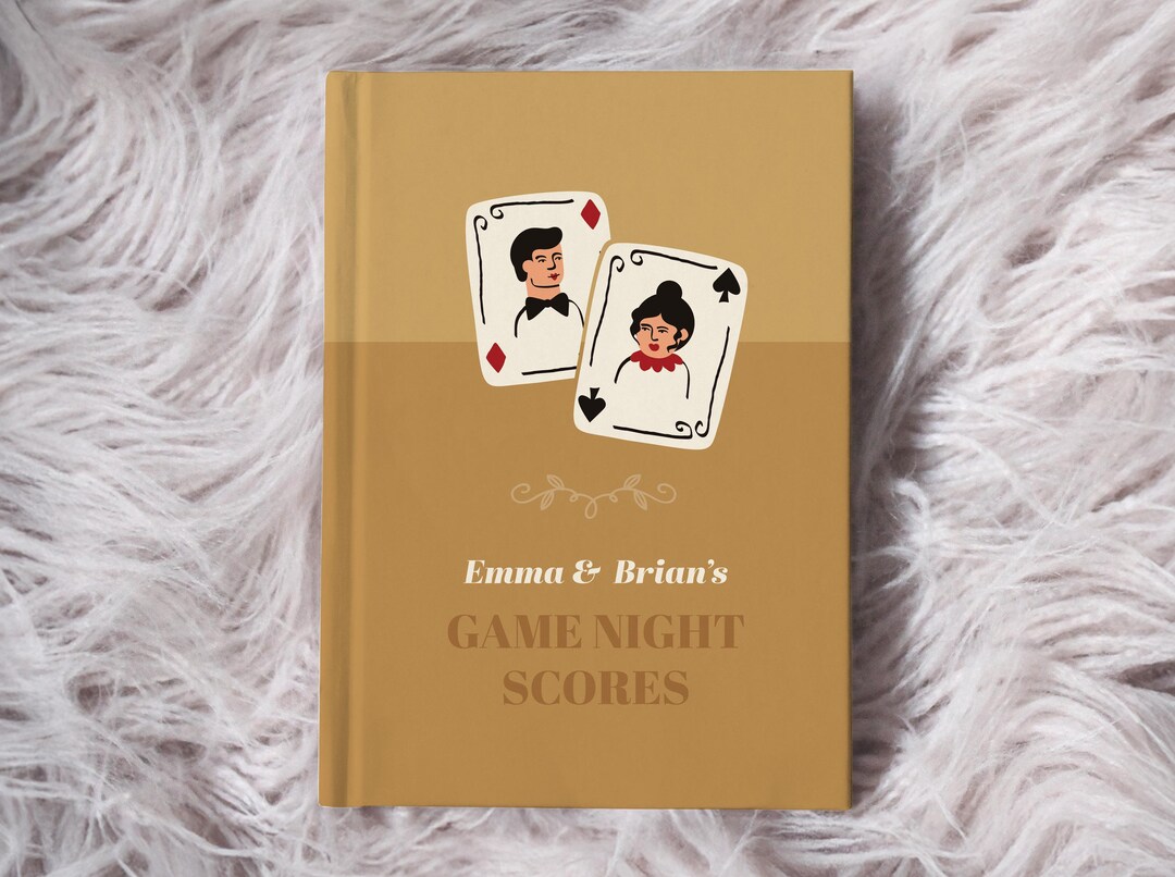 Personalized Game Night Score Book – Custom Game Scores Notebook ...
