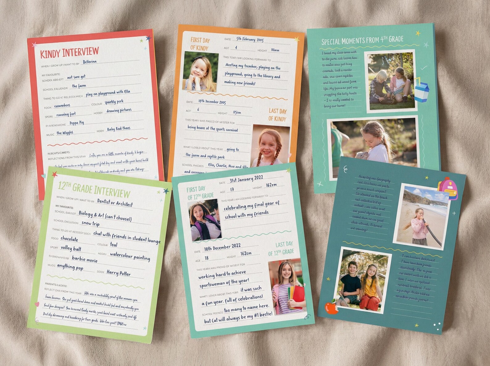 Libro de recuerdos personalizado para niños de preescolar a 12.º grado ...