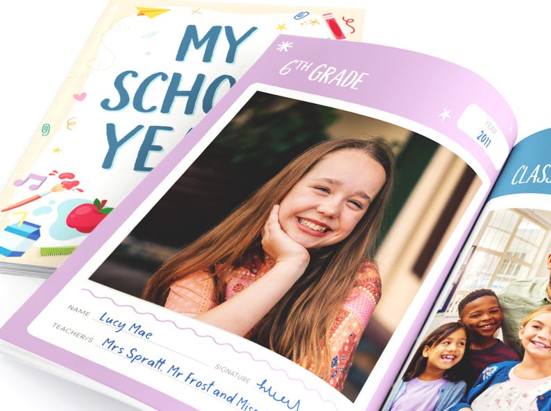 My School Years Memory Book – Full Colour, Pre-k to 12th Grade Keepsake ...