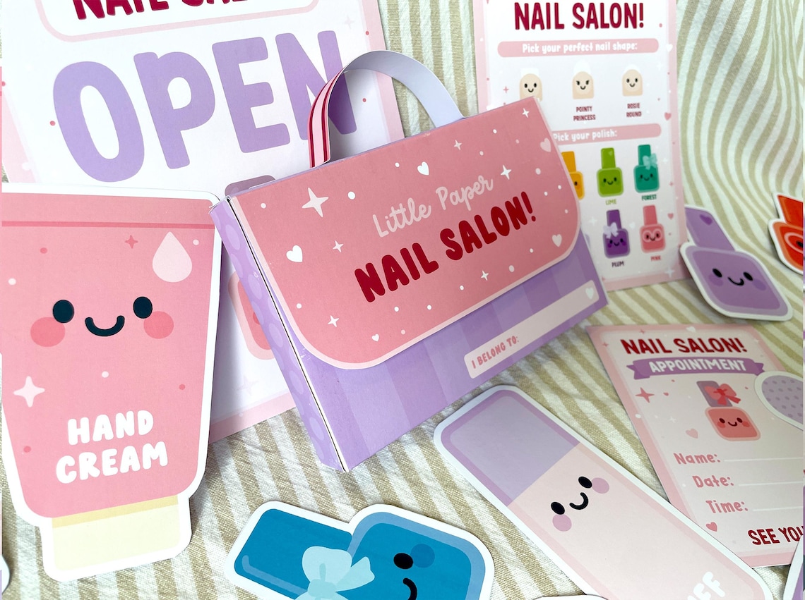 Printable Nail Salon Pretend Play Kit: Kids Role Play (digital PDF) - Etsy