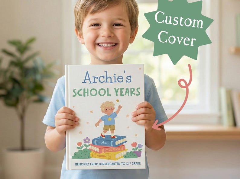 Libro de recuerdos personalizado para niños de preescolar a 12.º grado ...