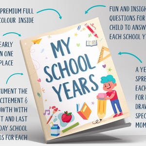 My School Years Memory Book – Full Colour, Pre-k to 12th Grade Keepsake ...