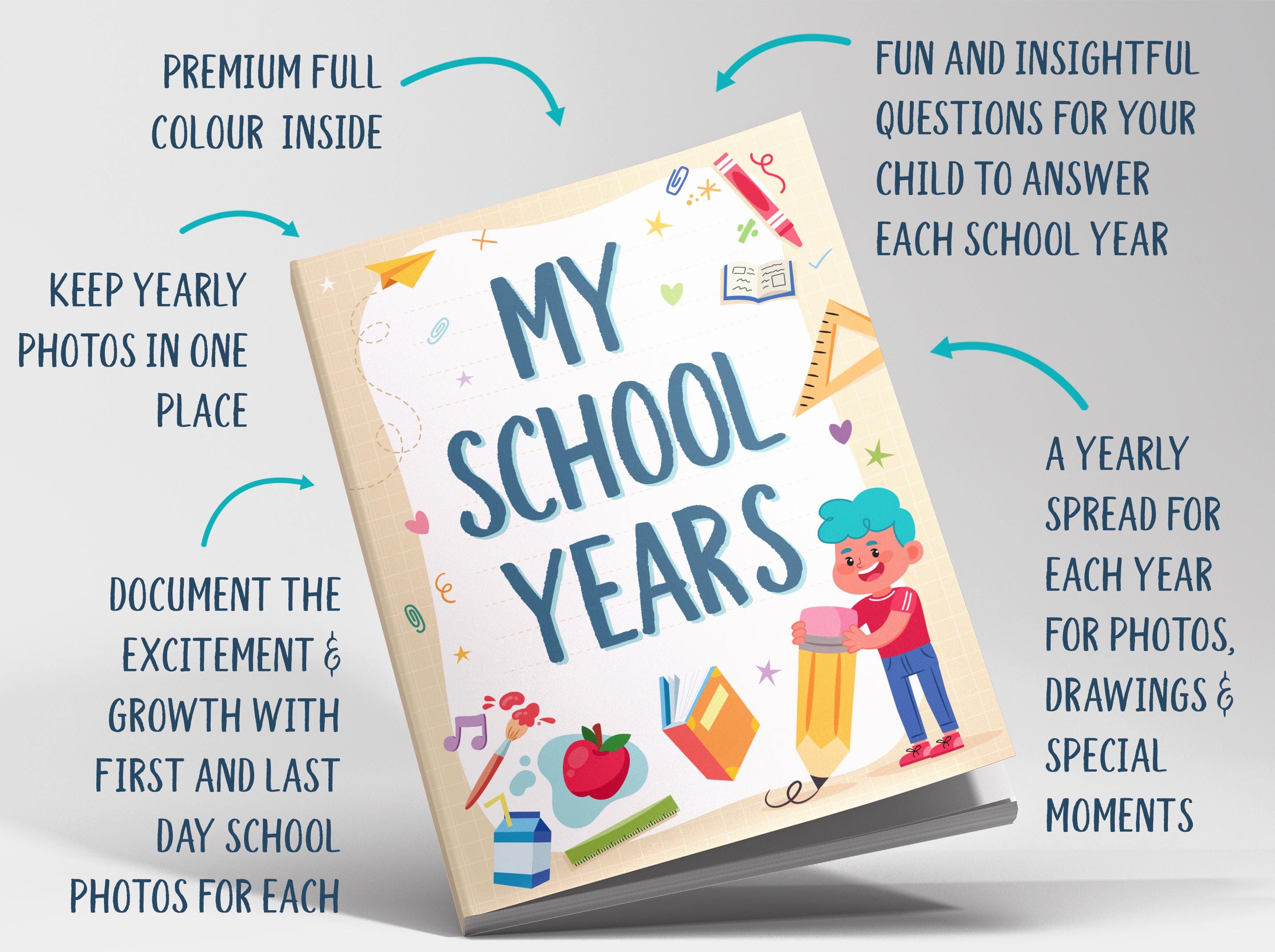 My School Years Memory Book – Full Colour, Pre-k to 12th Grade Keepsake ...