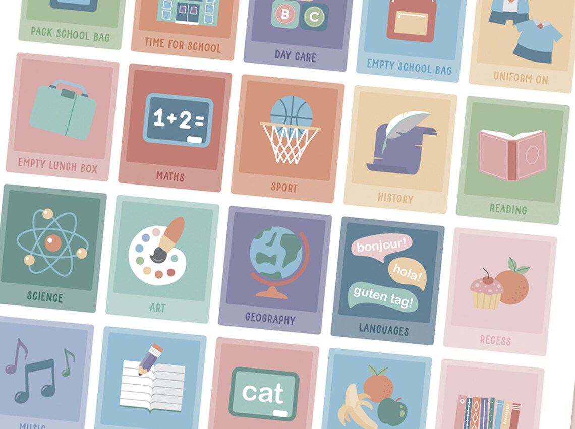 My Daily Routine Chart Printable PDF 60 Visual Routine - Etsy Australia