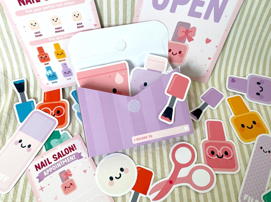 Printable Nail Salon Pretend Play Kit: Kids Role Play (digital PDF) - Etsy