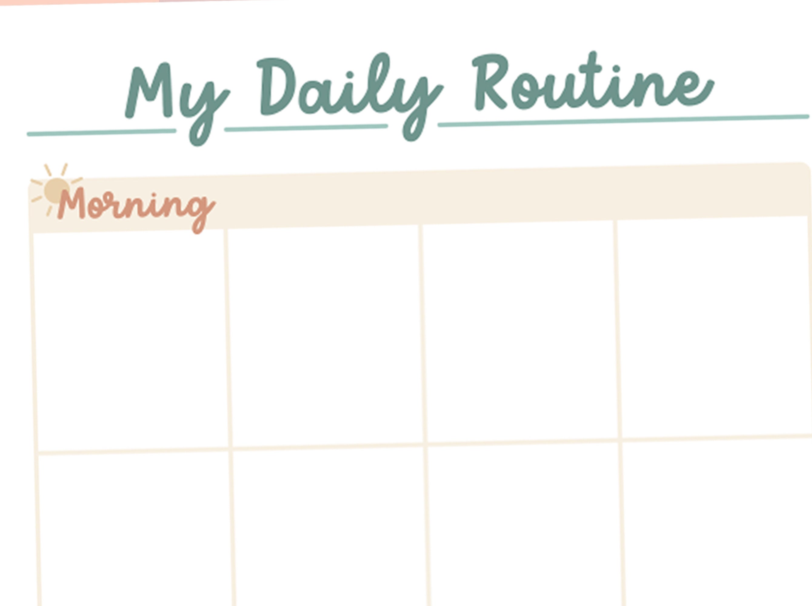 My Daily Routine Chart Printable PDF 60 Visual Routine - Etsy Australia