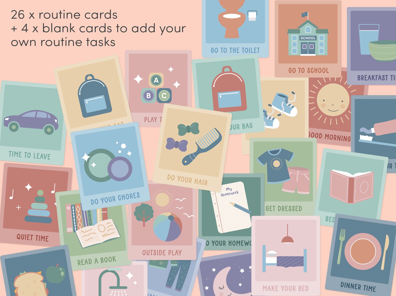 My Daily Routine Chart Printable PDF 60 Visual Routine - Etsy Australia