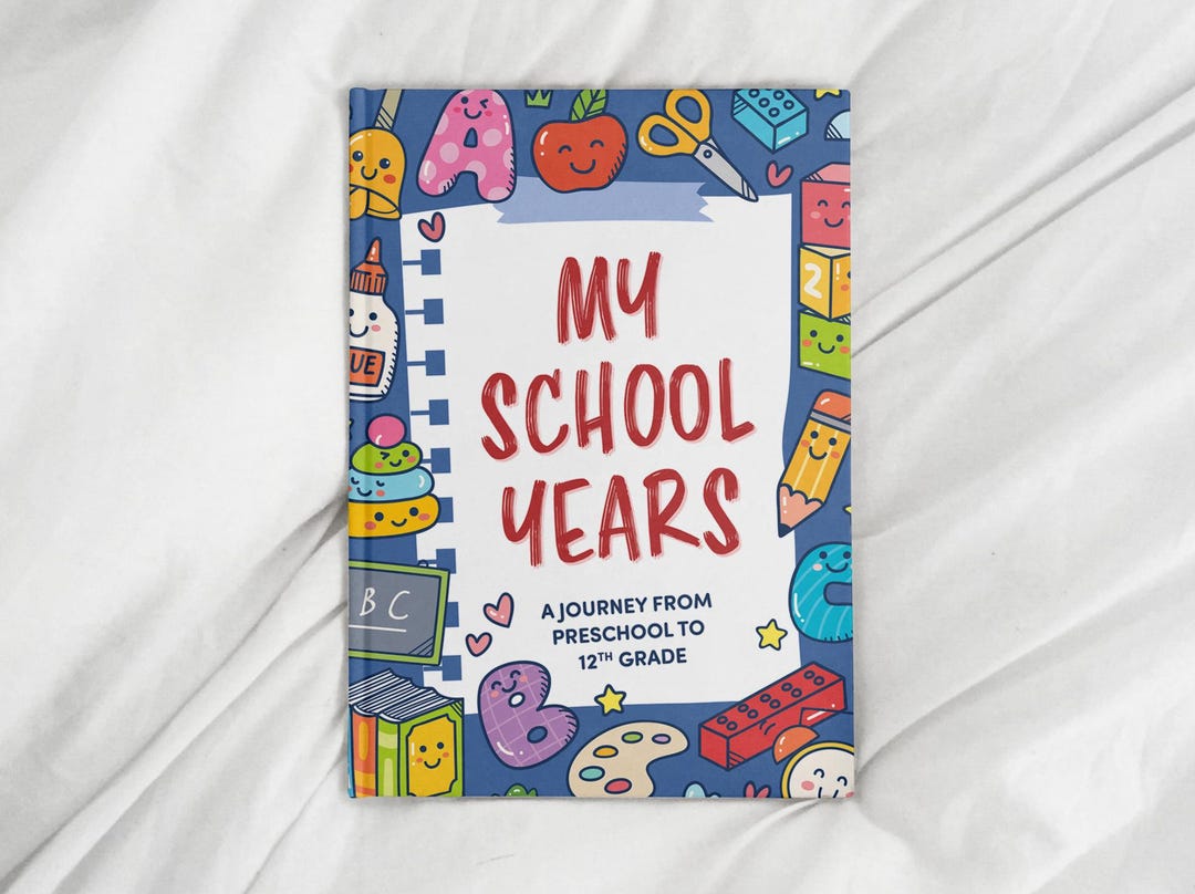 My School Years Memory Book | Back to School Years Scrapbook | School ...