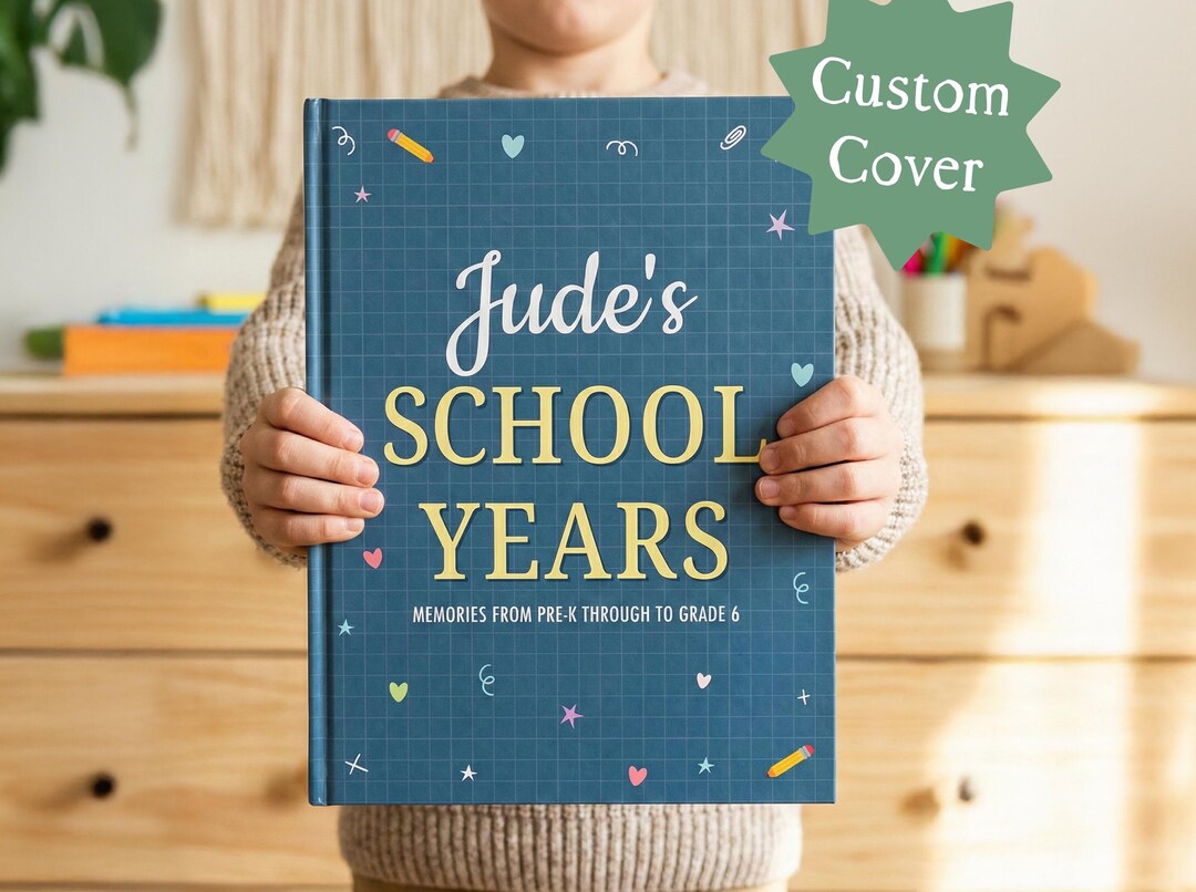 Personalized School Memory Book | Kindergarten to Graduation Keepsake ...