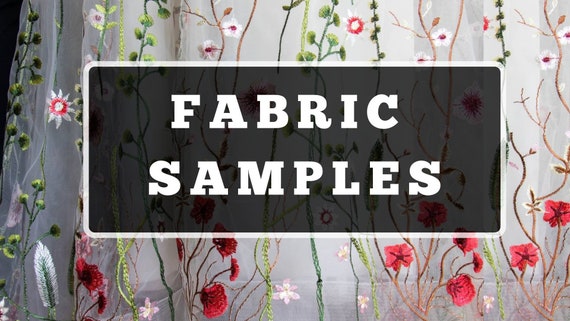 Fabric swatches / fabric samples for Flower wedding dress in | Etsy