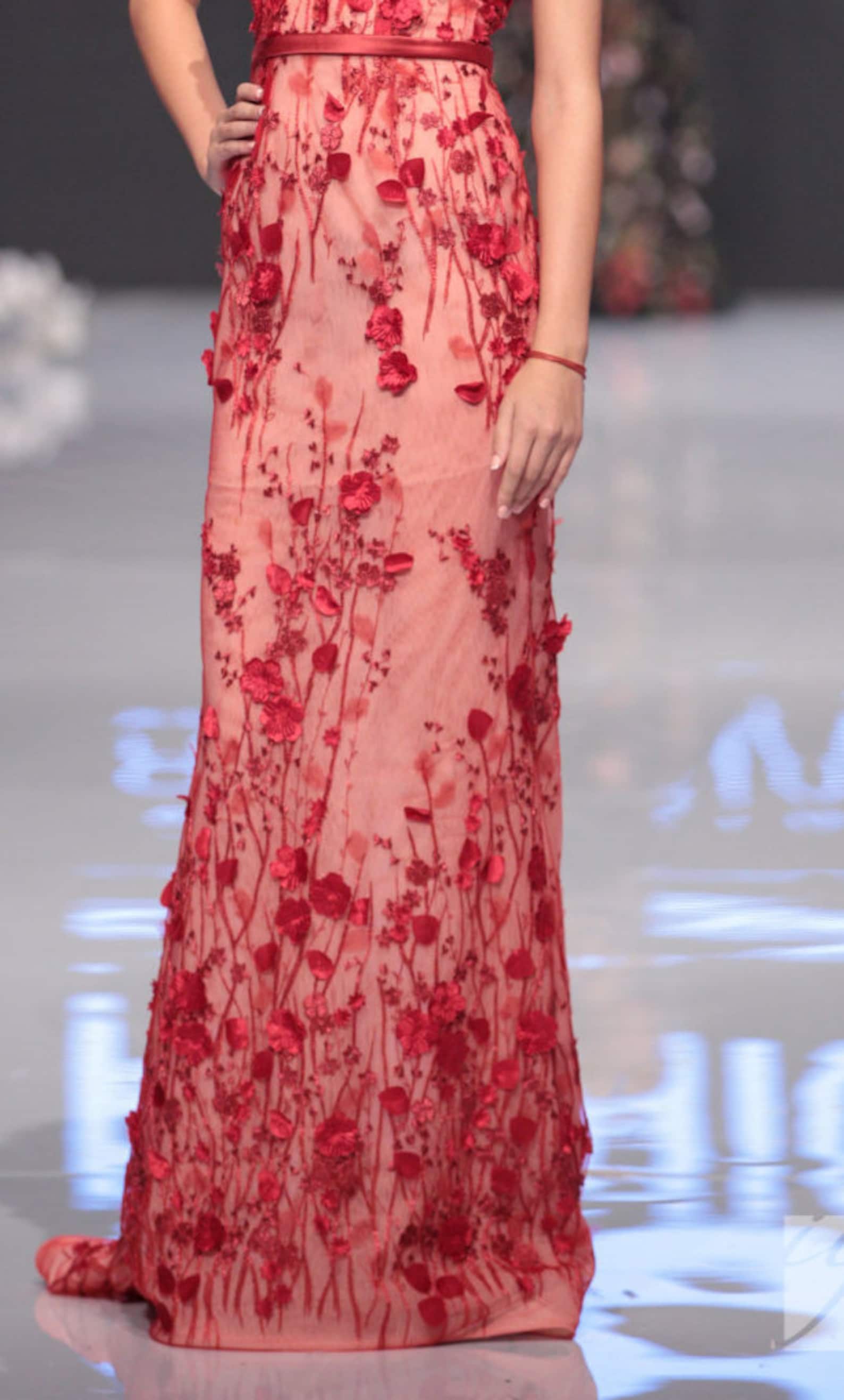 Red Mother of the Bride Dress Long Romantic Dress Long | Etsy