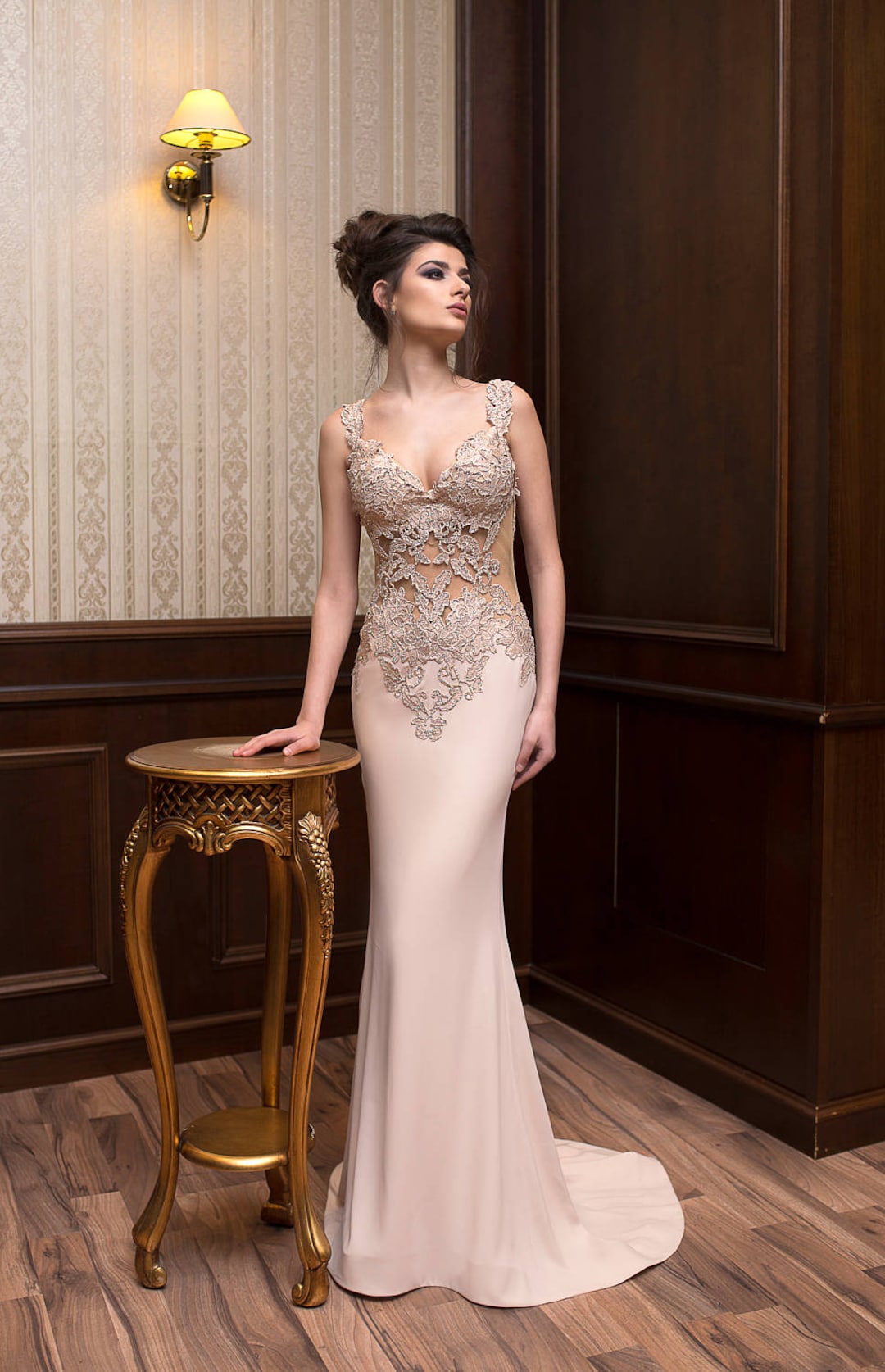Mother of the Bride Gown, Elegant Formal Dress, Couture Prom Dress ...