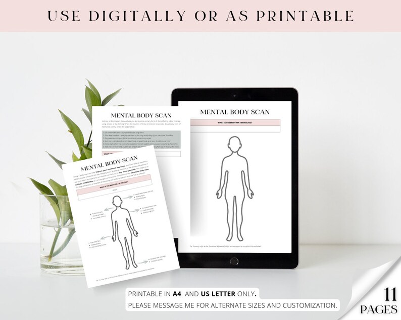 MENTAL BODY SCAN -- Mindfulness Meditation Activity, Emotional ...