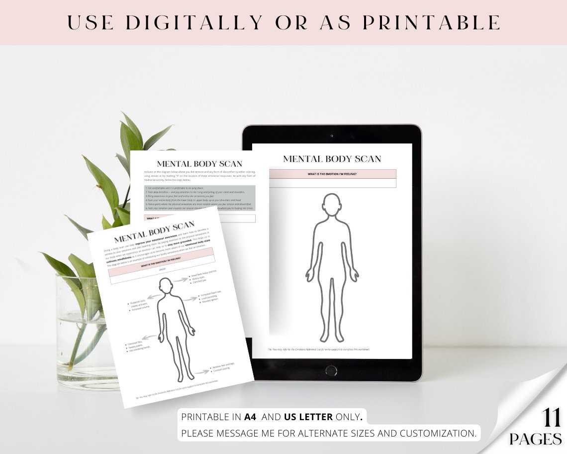 MENTAL BODY SCAN -- Mindfulness Meditation Activity, Emotional ...