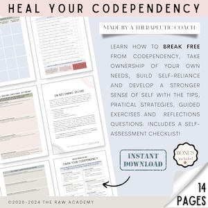 HEAL CODEPENDENCY WORKSHEETS -- Improve Relationship, Build Emotional ...