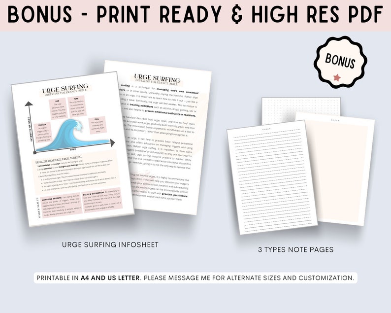 DBT TIPP Technique Worksheets -- Distress Tolerance, Emotional ...