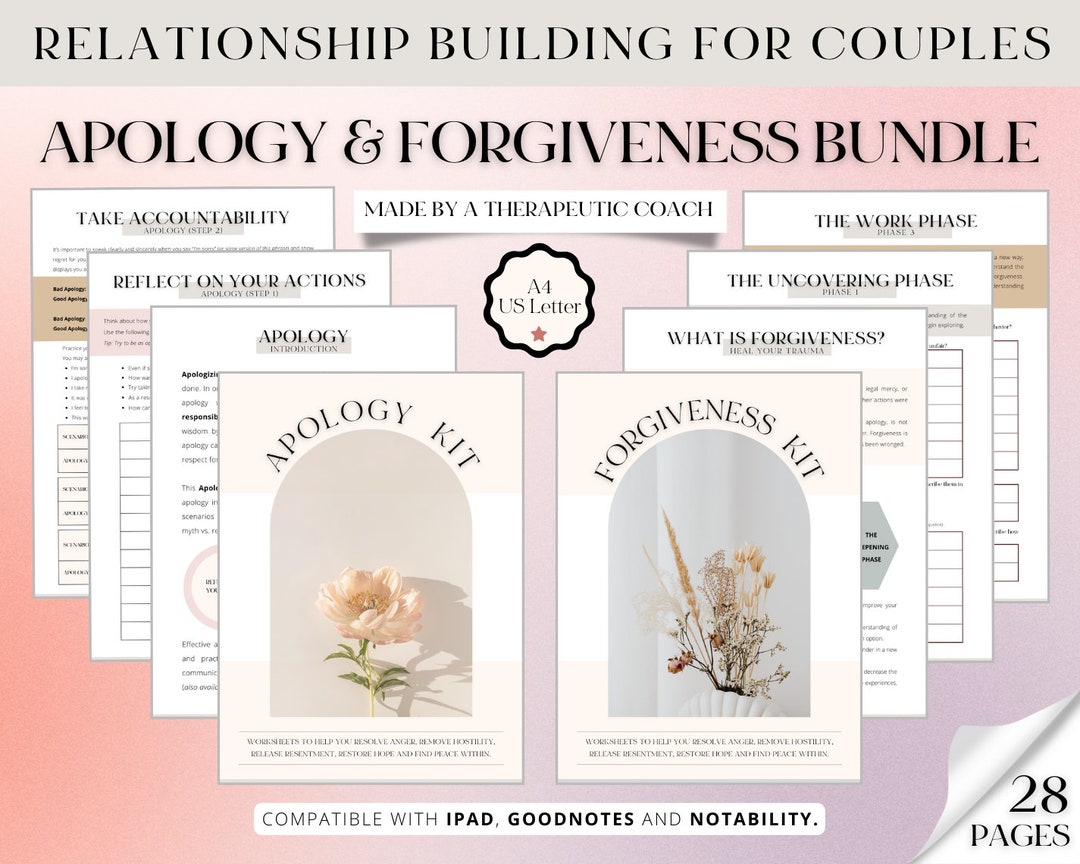APOLOGY & FORGIVENESS BUNDLE -- Heal Your Trauma, Relationship ...