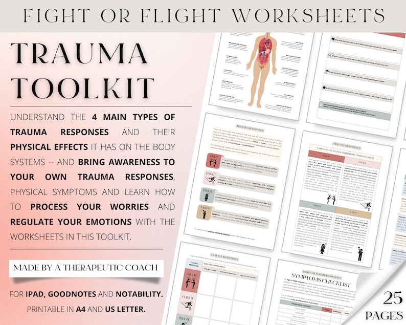 TRAUMA TOOLKIT -- Fight, Flight, Freeze, Fawn | Trauma Responses | Emotional Regulation ...