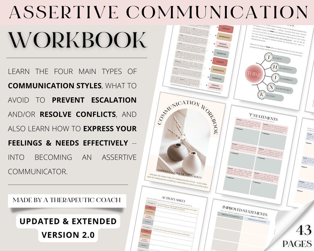 ASSERTIVE COMMUNICATION WORKBOOK (V2.0) -- Improve Communication Skills ...