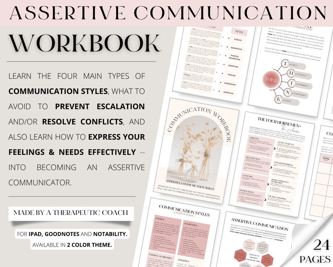 ASSERTIVE COMMUNICATION WORKBOOK -- Improve Your Communication Skills ...