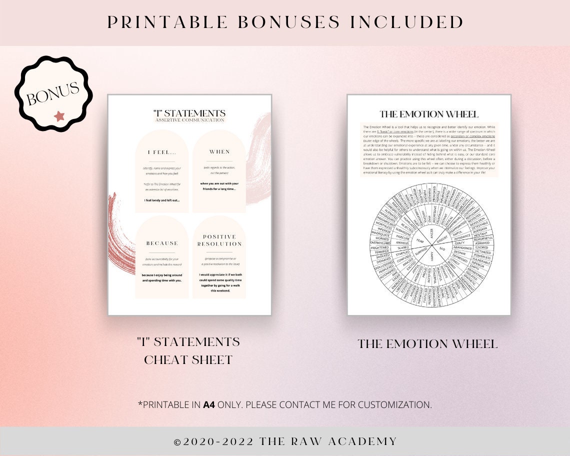 ASSERTIVE COMMUNICATION SKILLS -- "i" Statements Worksheets (bonus ...