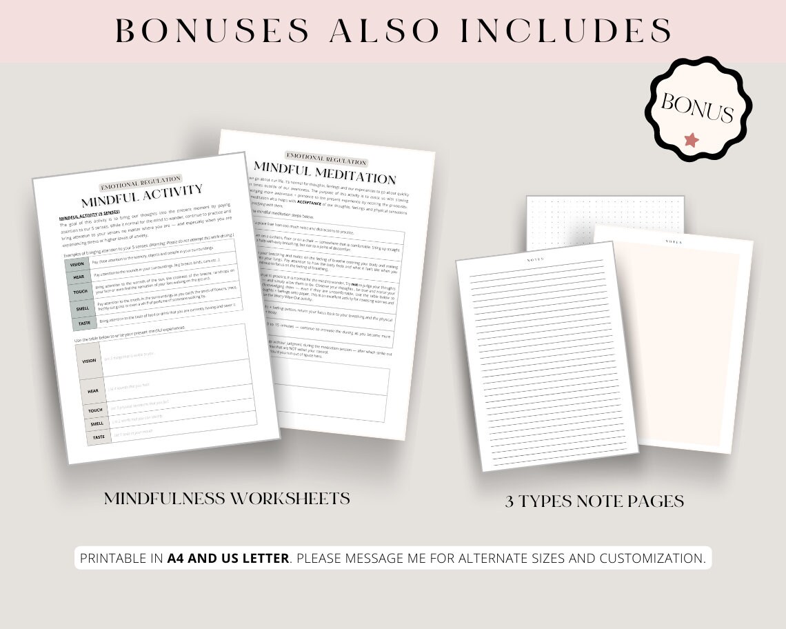 DBT IMPROVE SKILLS Worksheets Distress Tolerance Skills/ Anxiety Coping ...