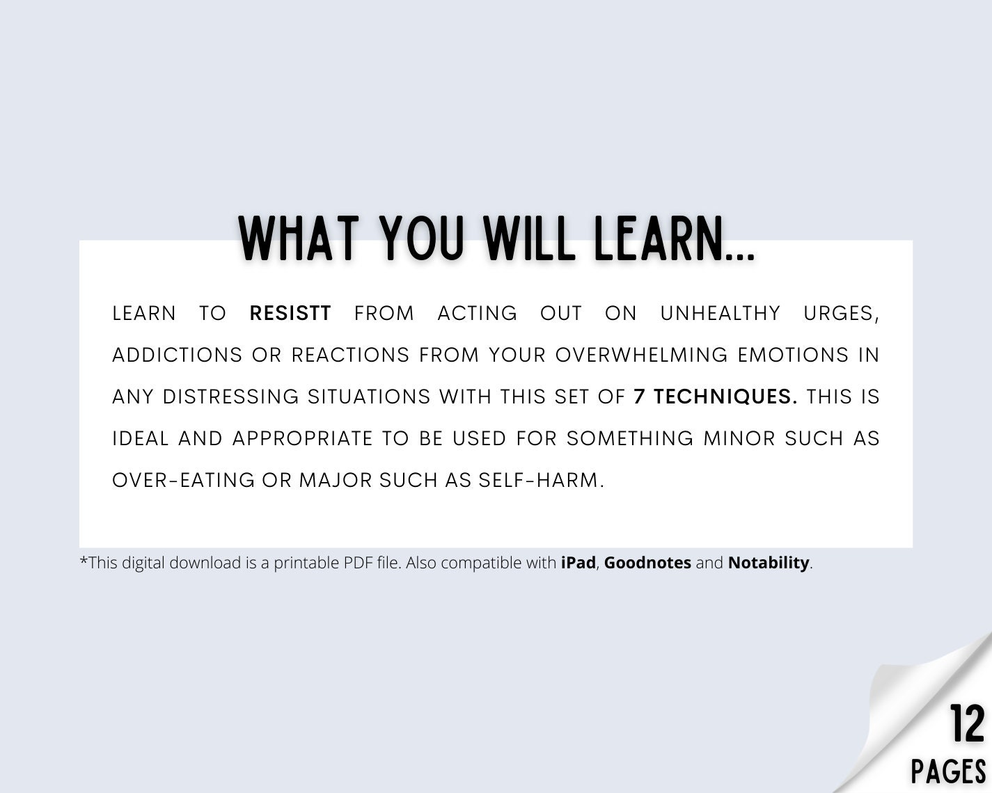 DBT RESISTT TECHNIQUE -- Distress Tolerance Skills | Emotional ...