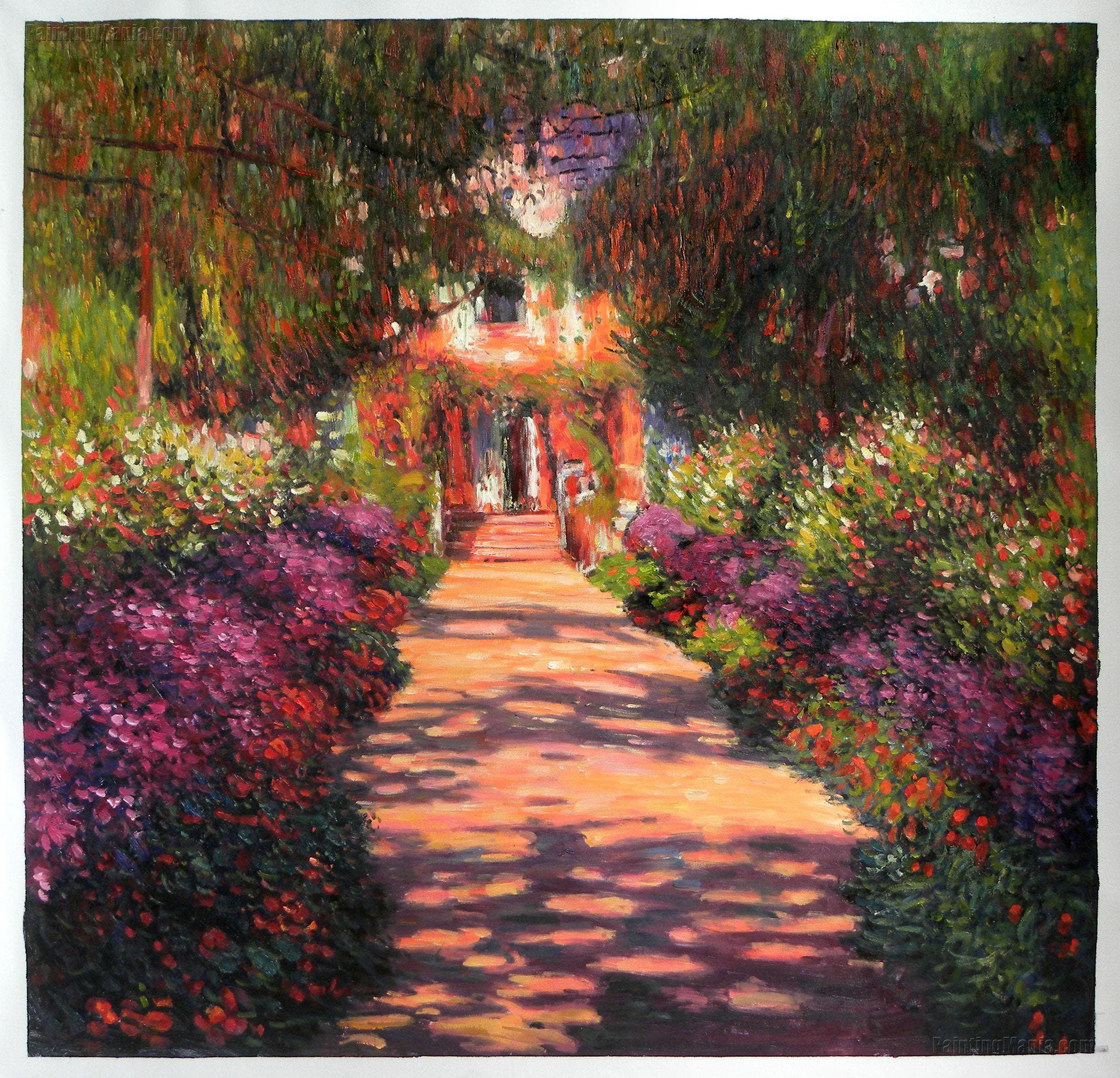Claude Monet A Pathway in Monet's Garden Classic Art Poster Print 1902 ...