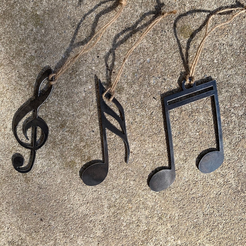 Music Note Ornament Metal - Etsy