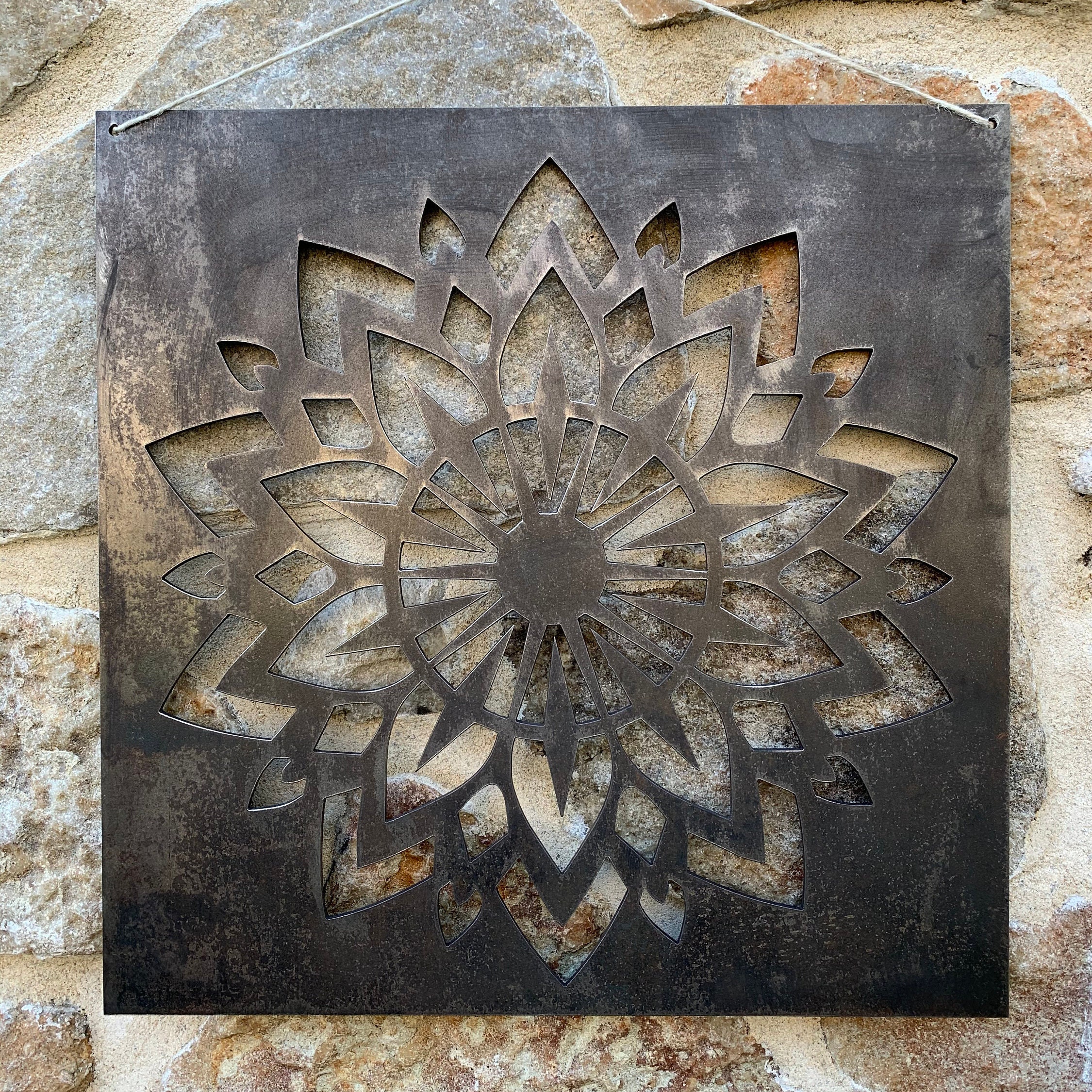 Mandala Metal Wall Art Indoor/outdoor - Etsy