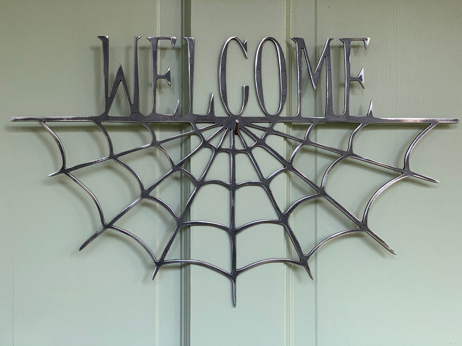 Custom Metal Spider Web Sign - Etsy