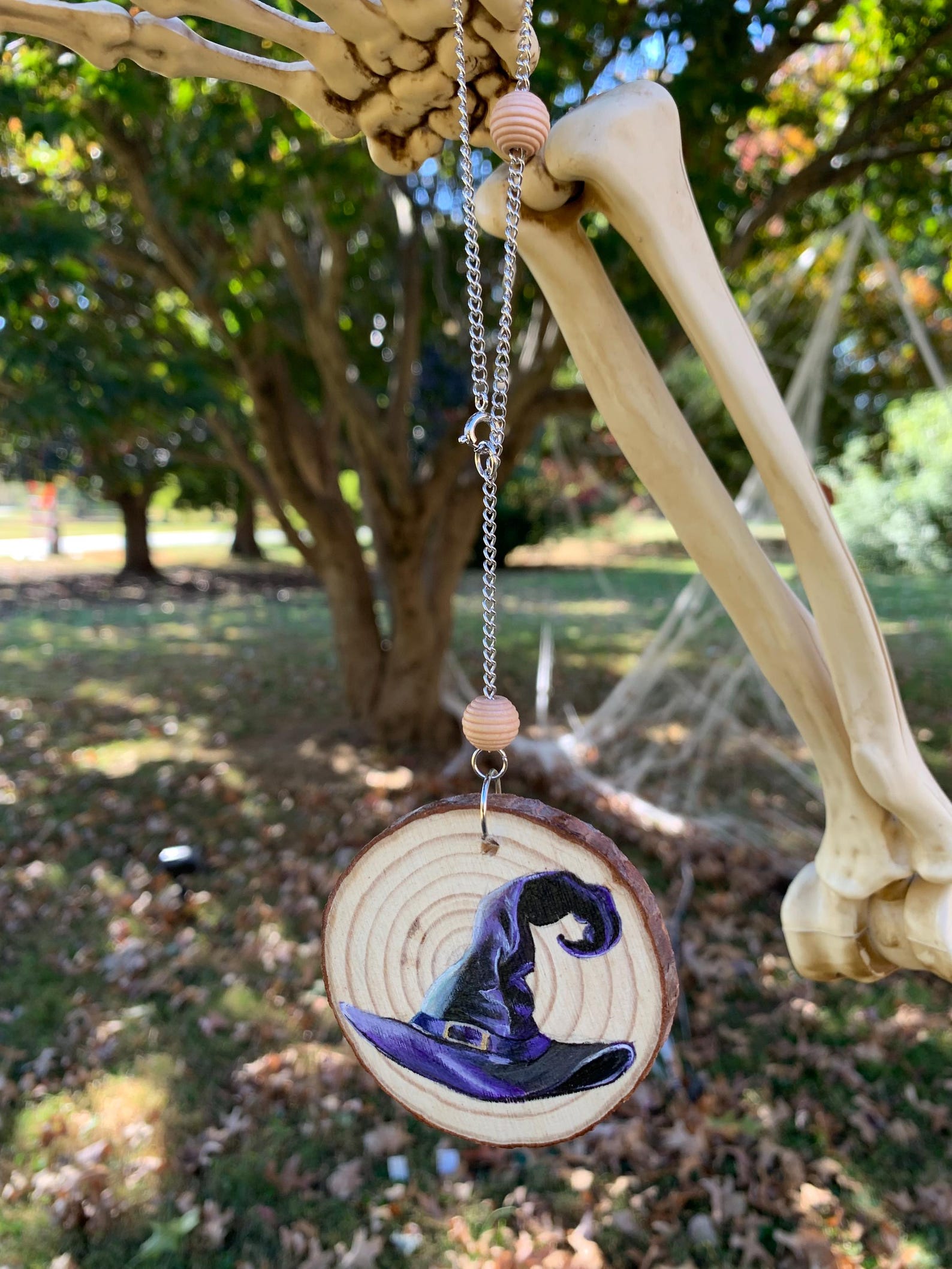 Hand Painted Live Edge Witch Hat Ornament - Etsy