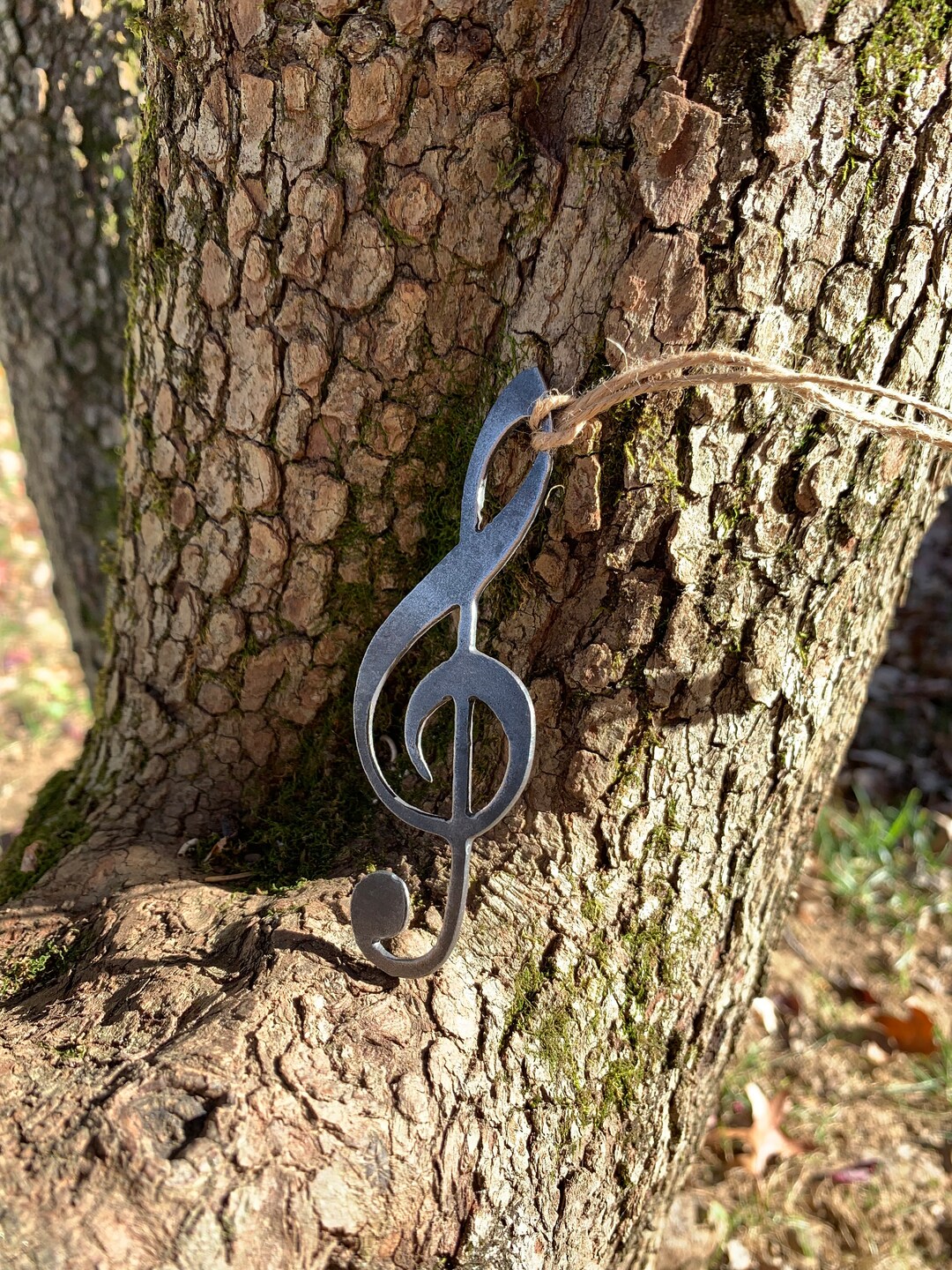 Metal Treble Clef Music Note Ornament - Etsy