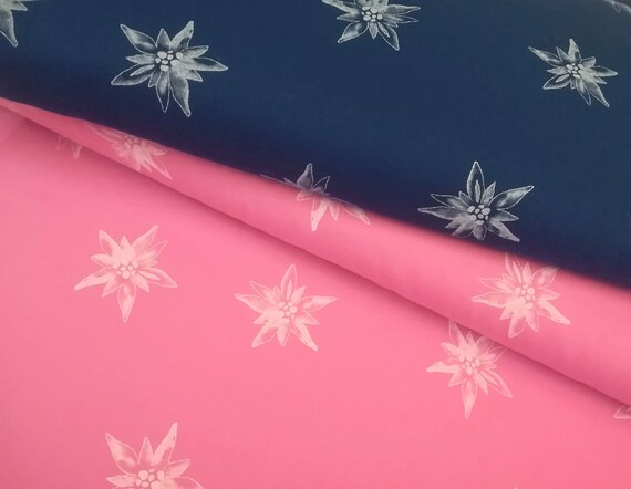 05 M Printed Cotton Fabric edelweiss 150 Cm W. - Etsy