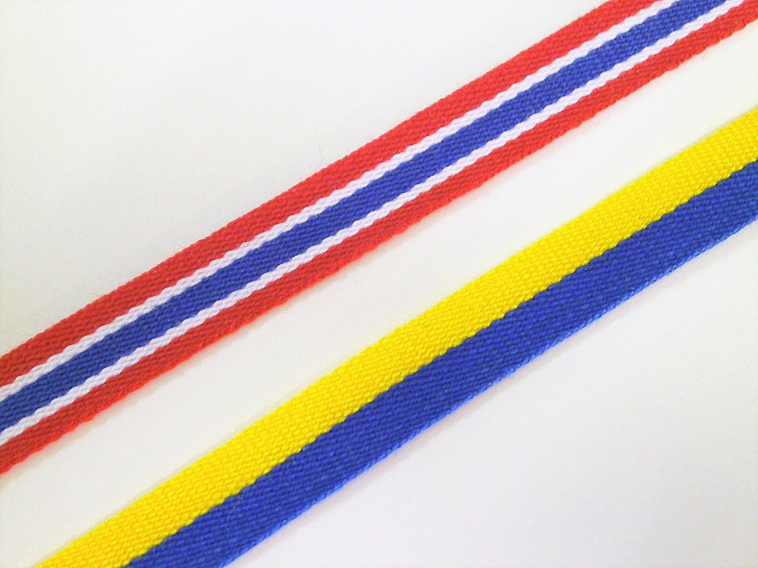1 M Woven Ribbon "flags of Scandinavia" 10 Mm W 100 % Cotton From ...