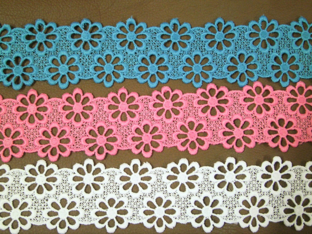 1 M French Lace flower 40 Mm Width - Etsy
