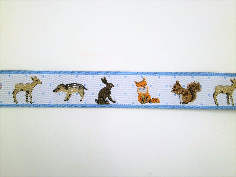 1 M Woven Ribbon animals Junior 16 Mm W. | Etsy