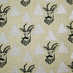 0,5 M Japanese Fabric "mustache Deer" 110 Cm Br. Kokka - Etsy
