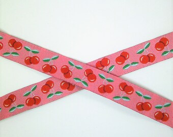 Woven Cherry Ribbon - Etsy
