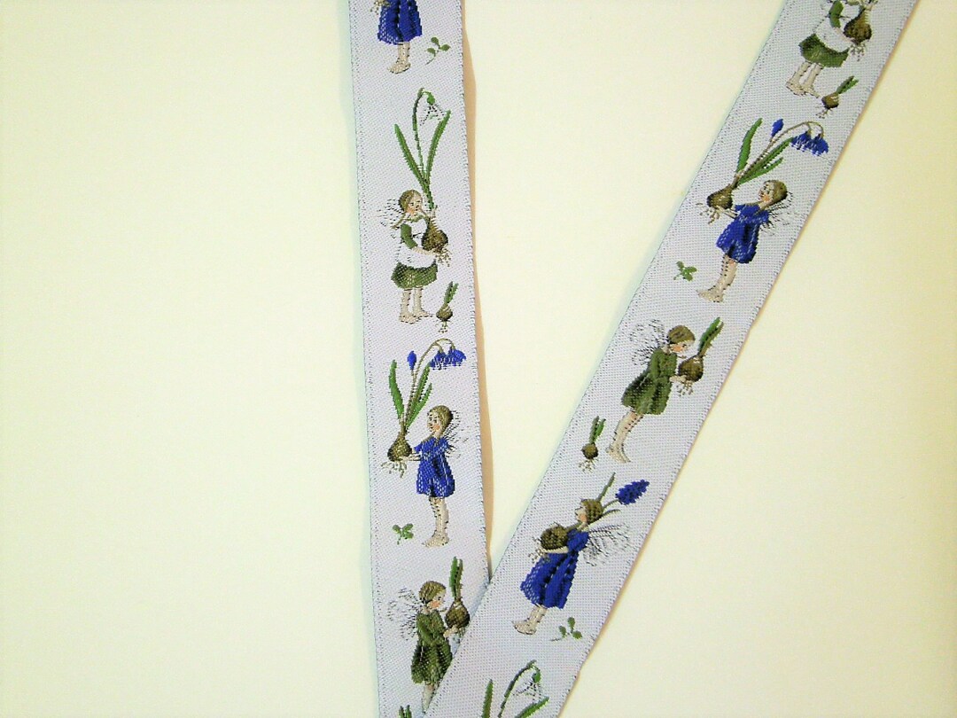 1 M Woven Ribbon "spring Elf" 16 Mm W. - Etsy