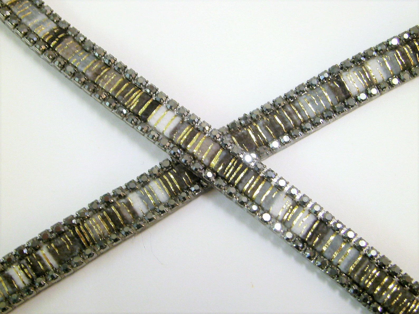 1 m Iron on Trim Black Diamond 10 mm w. | Etsy